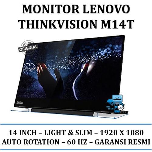 Promo Monitor Lenovo Thinkvision M14t USB-C Touch Screen FHD - Garansi ...
