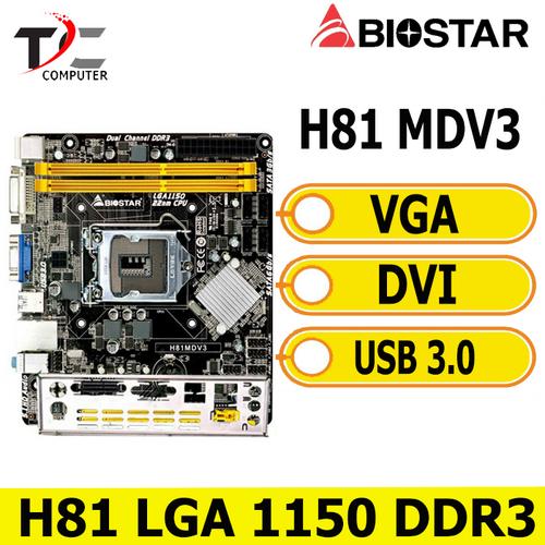 Jual MAINBOARD MOBO LGA SOCKET 1150 H81 ECS USB 3.0 - BIOSTAR - Kota ...