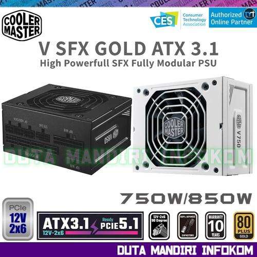 Promo Cooler Master V750 V850 SFX ATX 3.1 - 80+ Plus GOLD Fully Modular ...