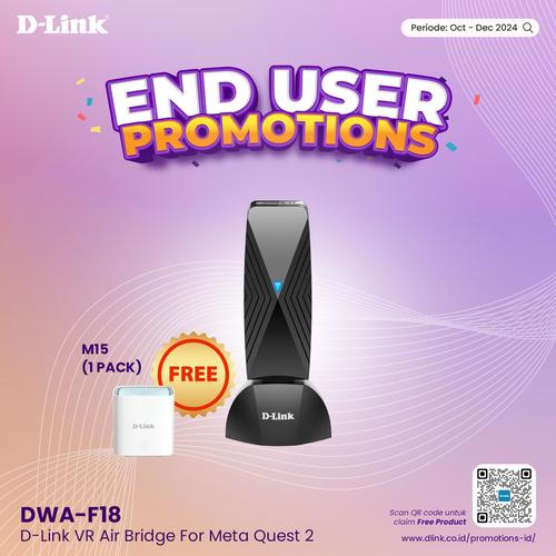 Jual D-Link DWA-F18 Wireless VR Air Bridge For Meta Quest 2 & 3 ...