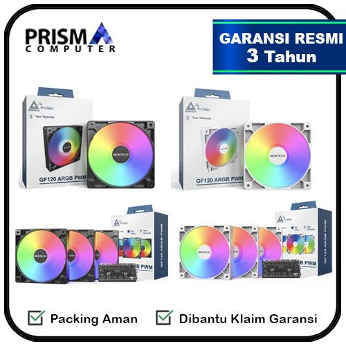 Jual Fan Casing Montech GF120 ARGB PWM - White Triple - Jakarta Barat - Prisma Computer | Tokopedia