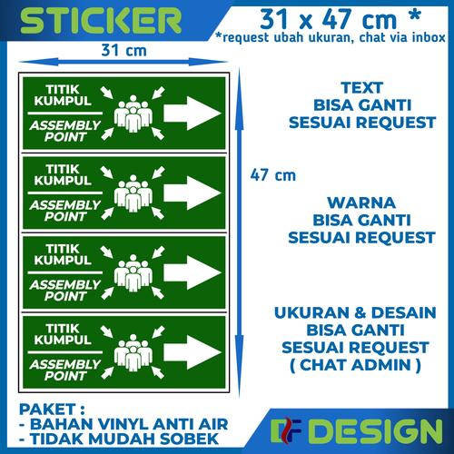 Jual STICKER RAMBU PERINGATAN TITIK KUMPUL ASSEMBLY POINT - KE KANAN ...