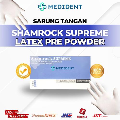 Jual Sarung Tangan Shamrock Supreme Latex Examination Gloves Lighty ...