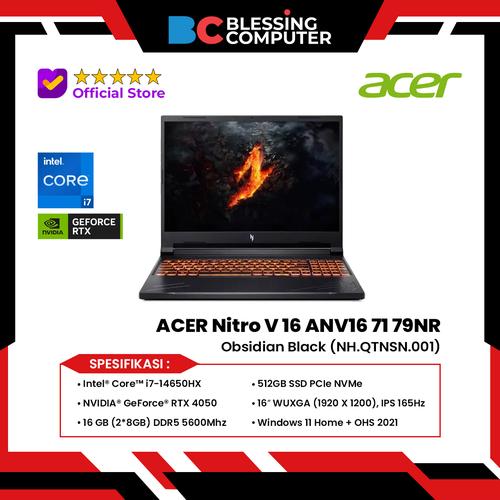 Promo ACER Nitro V 16 ANV16 71 79NR Core i7 14650HX 2x8GB 512GB 4050 ...