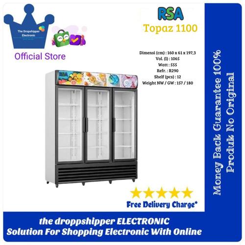 Jual KULKAS SHOWCASE RSA TOPAZ 1100 3 PINTU DISPLAY COOLER 1065 L RESMI ...