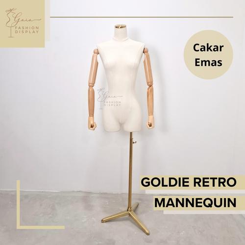 Jual Patung Manekin GOLDIE Manekin DM Topi Emas Retro Tangan Robot Kayu ...