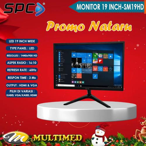 Promo Layar Monitor LED 19 Inch SPC Baru - SPC 19", Kabel VGA - Kota ...