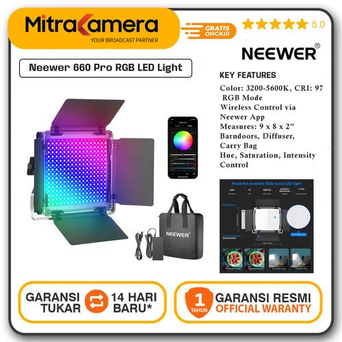 Jual NEEWER 660 Pro RGB LED Video Light With Barndoor - Jakarta Selatan ...