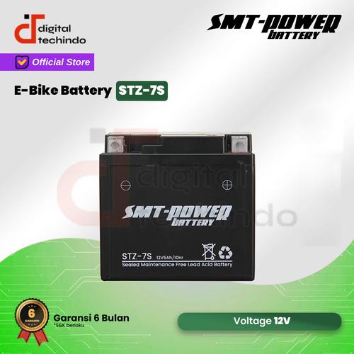 Jual SAMOTO Power Motorcycle Battery 12V 5AH Aki Motor SMT Power STZ-7S ...