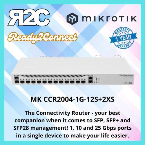 Jual Mikrotik CCR2004-1G-12S+2XS Router 12-port SFP+ 10G Cloud Core ...