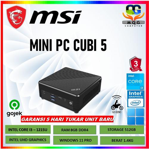 Jual Mini Msi Pc Cubi 5 Intel Core I3 1215U Ram 8GB 512SSD Windows 11 ...