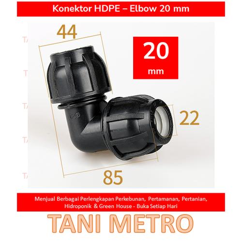 Jual Connector Fitting Selang Pipa HDPE Coupling Lurus Elbow Tee ...