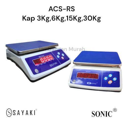 Jual Timbangan meja digital, walet SONIC / SAYAKI ACS-RS kap 3Kg - 30Kg - SAYAKI, 30kg/1gr ...