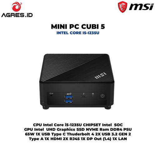 Promo MINI PC MSI CUBI 5 Intel Core I5 1235U Ram 16GB SSD 512GB Windows ...