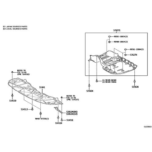 Jual Cover engine bawah pelindung dek mesin bawah Camry Hybrid ORI ...