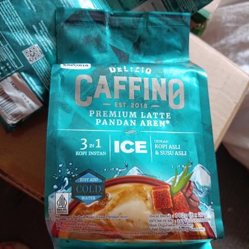 Jual Promo caffino ice premium latte pandan aren 27g 1 karton 120 ...