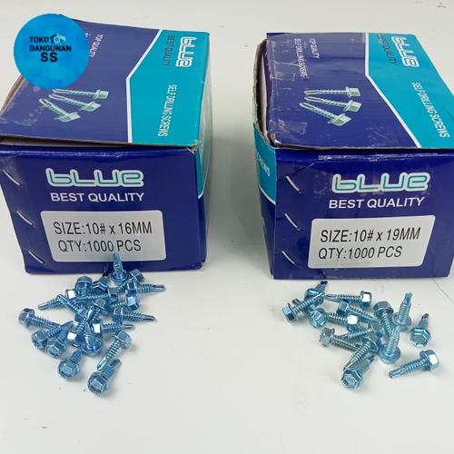 Jual Blue Baut Baja Ringan 1000 pcs 10x16mm-10x19mm@1 Kotak - 10x19 ...