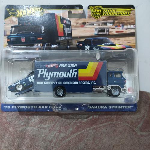 Promo Hot Wheels Team Transport '70 Plymouth AAR Cuda & Sakura Sprinter ...