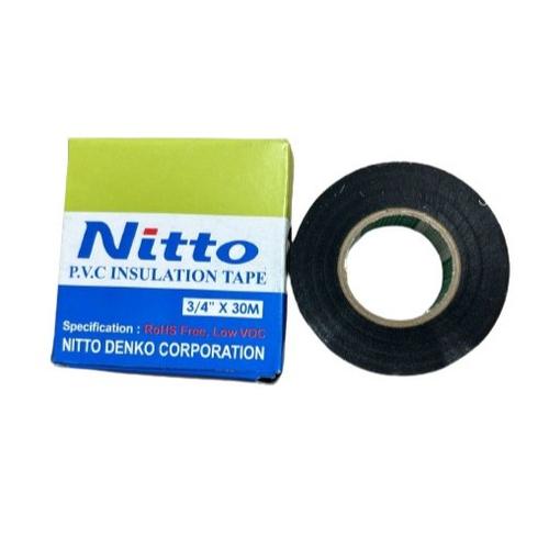 Jual ISOLASI NITTO LISTRIK ORIGINAL TAPE HITAM PVC KABEL NITO 3/4" 30M ...
