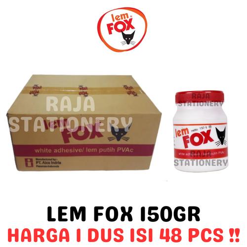 Promo LEM FOX PUTIH 150gr BOTOL PVAC KAYU KERTAS PLAMUR TEMBOK WHITE ...