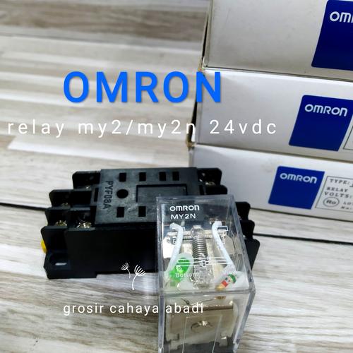 Jual relay Omron original my2 my2n 24vdc 8kaki set socket/relay Omron ...