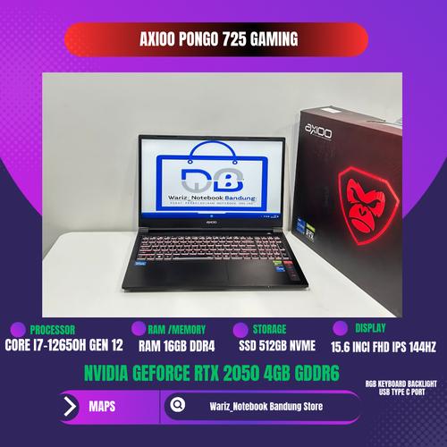 Jual AXIOO PONGO 725 CORE I7-12650H NVIDIA RTX 2050 RAM 16GB SSD 512GB ...