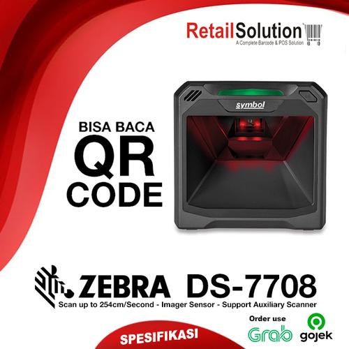 Jual Barcode Scanner 2D QR Code Imager USB - Zebra DS7708 DS-7708 ...