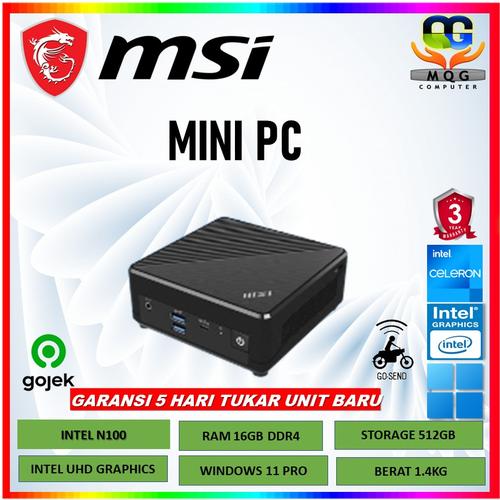 Jual Pc Mini Msi Cubi N Adl N100 Ram 16 512SSD Windows 11 Pro - 8GB ...