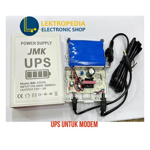 Jual Mini UPS DC 2A 12V JMK baterai untuk Modem Internet Backup CCTV ...