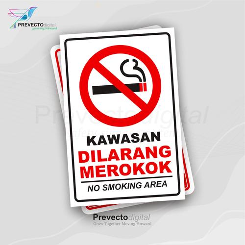Jual Sticker Safety Sign K3 Rambu Kawasan Dilarang Merokok No Smoking ...