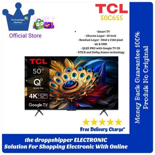 Jual TCL 50C655 SMART TV QLED PRO 4K UHD Smart Google TV GARANSI RESMI ...