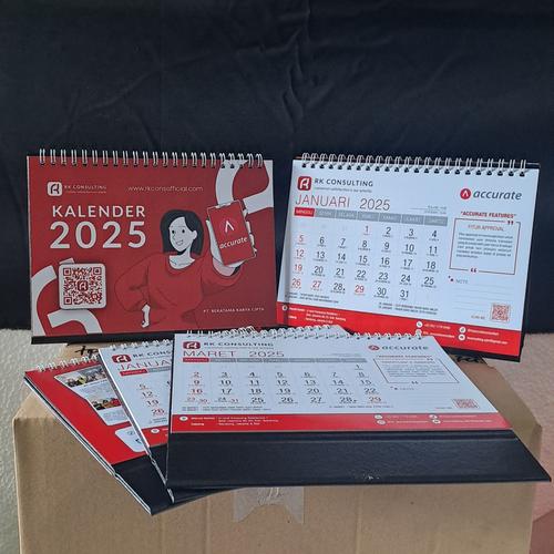 Jual KALENDER MEJA UKURAN 21x15 7 LEMBAR CUSTOM FULL JILID SPIRAL AP230 ...