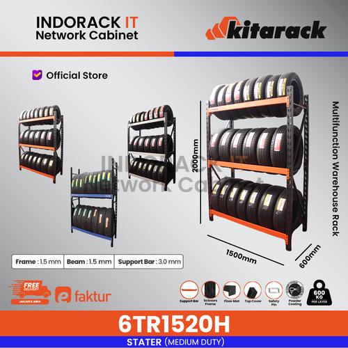 Promo Kitarack Rak Besi Tire Rack Ban Motor Mobil 6TR1520H Rak Serba ...