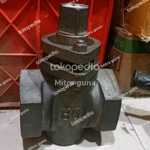 Jual Plug Kran Valve 2way drat DN40 1-1/2" (aspal) besi - Jakarta Barat ...
