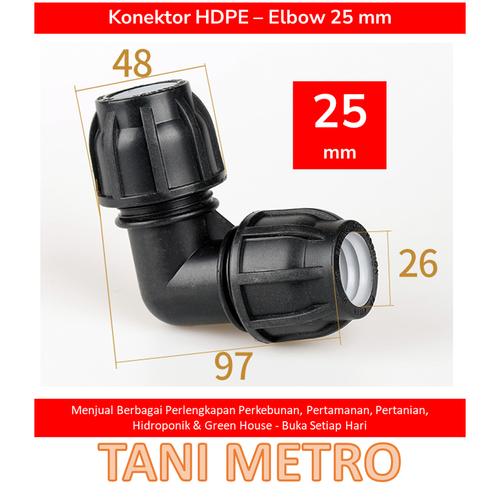 Promo Connector Fitting Selang Pipa HDPE Coupling Lurus Elbow Tee ...