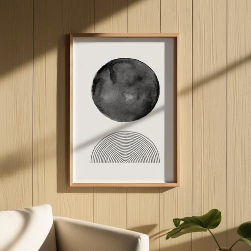 Promo Art Print Minimalis Monochrome - Hisasan Dinding Simple Boho ...