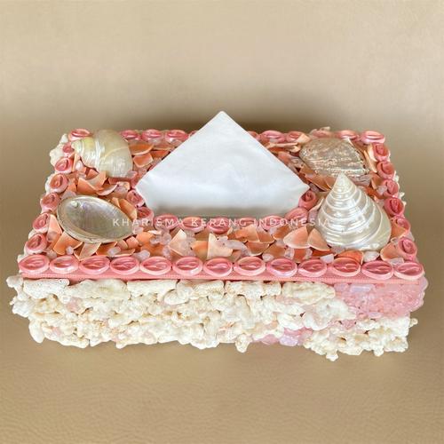 Promo Seashell Tissue Box Pink Cowrie Shell Kotak Tisu Kerang by ...