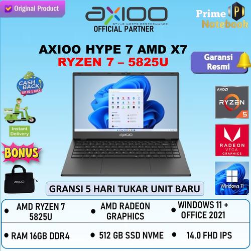 Jual Axioo Hype 7 AMD X7 RYZEN 7 5825 8GB 512GB 14.0 FHD IPS DOS/W11 ...