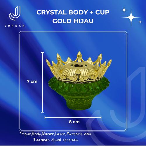 Jual Tatakan Kristal, Crystal Body, Body piala transparan, warna gold ...