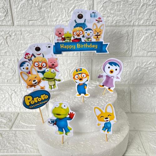 Jual Topper Ulang Tahun Pororo / Topper Cake Pororo - Set Tanpa Nama ...