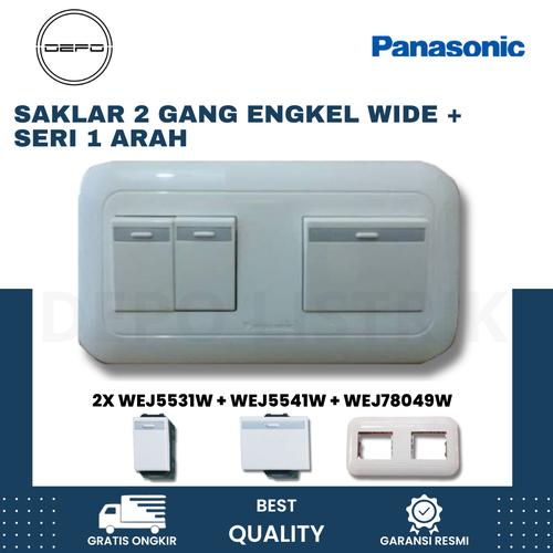 Promo Panasonic Saklar Engkel Wide + Seri 1 Arah WEJ5541W WEJ5531W Wide ...