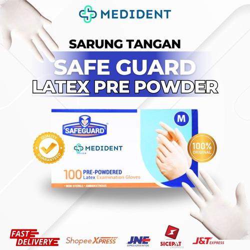 Jual Sarung Tangan Safe Guard Latex PrePowder / Sarung Tangan Latex ...