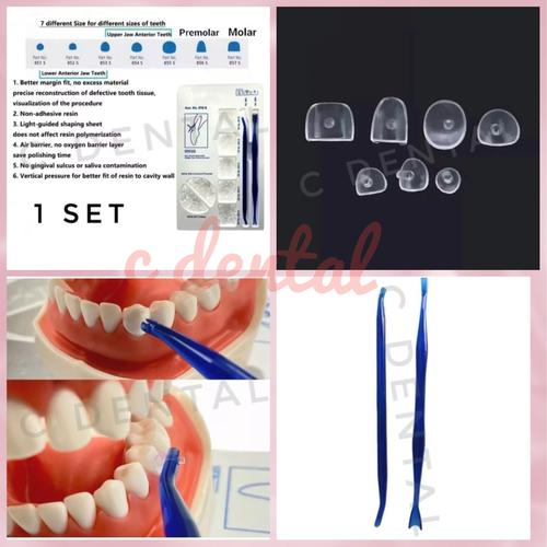 Jual [1 Set] Dental Servikal Matrix Transparan With Handle Molding ...