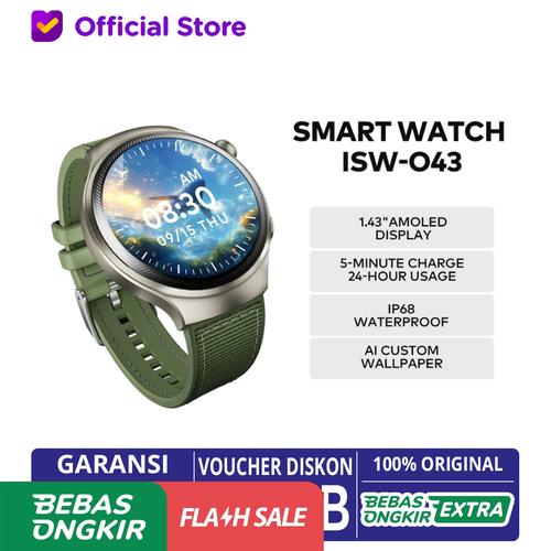 Promo Itel Smartwatch ISW-043 Garansi Resmi - smart watch 1.43 inch ...