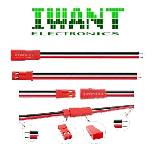 Jual KONEKTOR JST 2PIN JST 2P MALE FEMALE + KABEL 10CM BATTERY BATERAI LI-PO SOKET CONNECTOR 2 ...