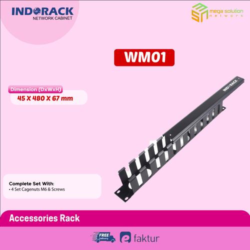 Jual INDORACK Wire Management 1U Accessories Rak Server Wallmount WM01 ...