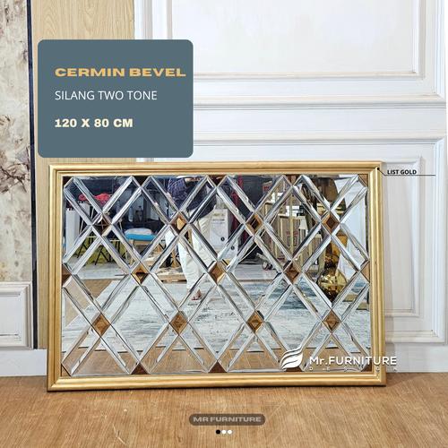 Jual Cermin dinding kaca full bevel frame gold - Kab. Jepara - Mr ...