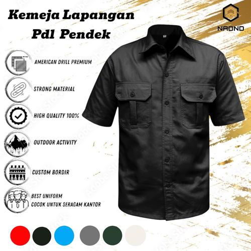 Jual Kemeja Lapangan pdl Lengan pendek - PDH - NET TV - HITAM XL - Abu ...