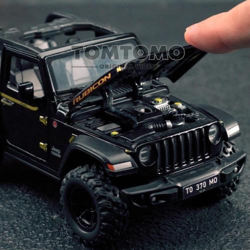 Promo Raven Black Jeep JL Wrangler Rubicon Diecast Miniatur Mobil ...