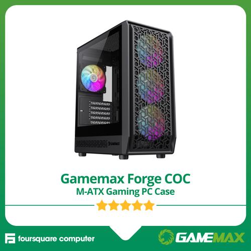 Jual Gamemax Forge COC + 4x ARGB Fan Gaming PC Case Computer M-ATX ...